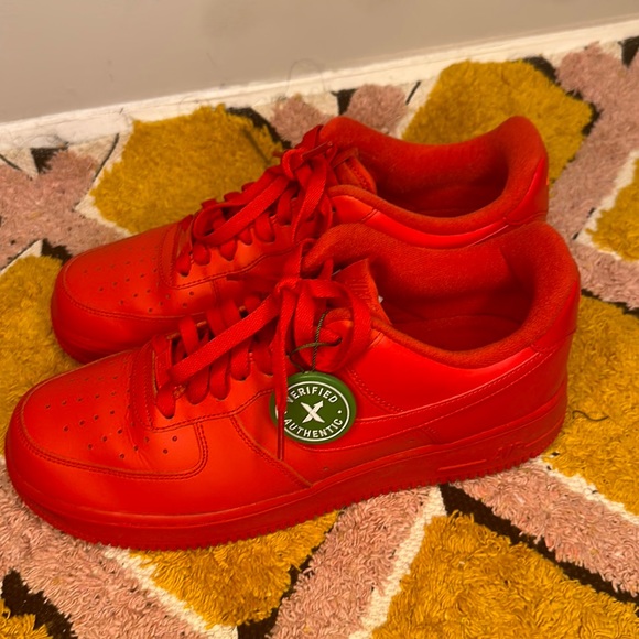 Nike | Shoes | Red Nike Air Forces | Poshmark